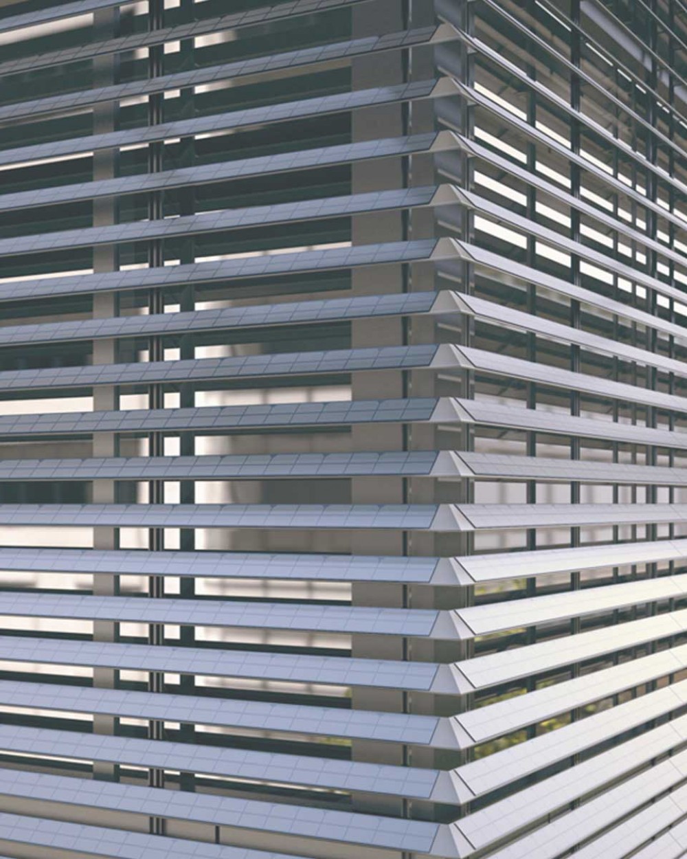 Photovoltaic facade system (Facade shutters) SOLARBREAKER